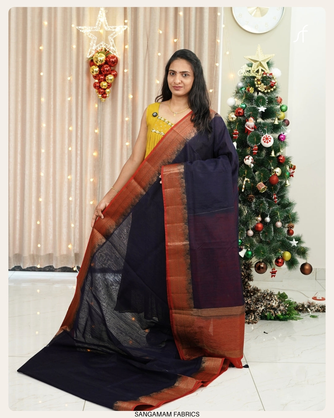 SEMI JUTE BANARASI BORDER DETAILED SAREE – SANGAMAM FABRICS